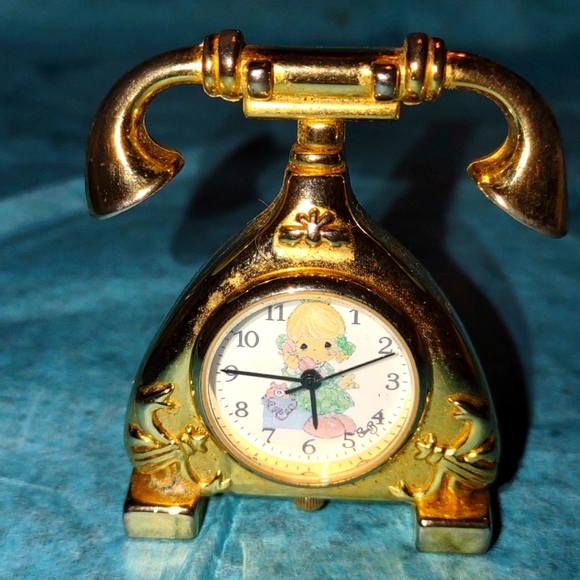 Precious Moments | Accents | Vintage Precious Moments Gold Telephone ...